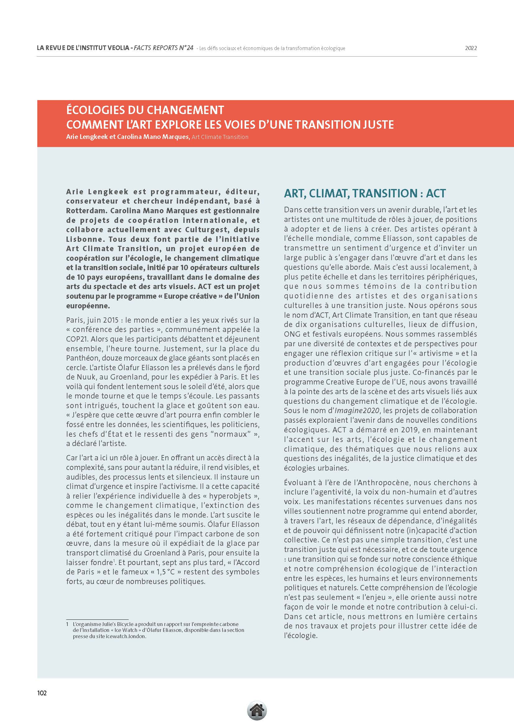 Écologies du changement : comment l’art explore les voies d’une ...